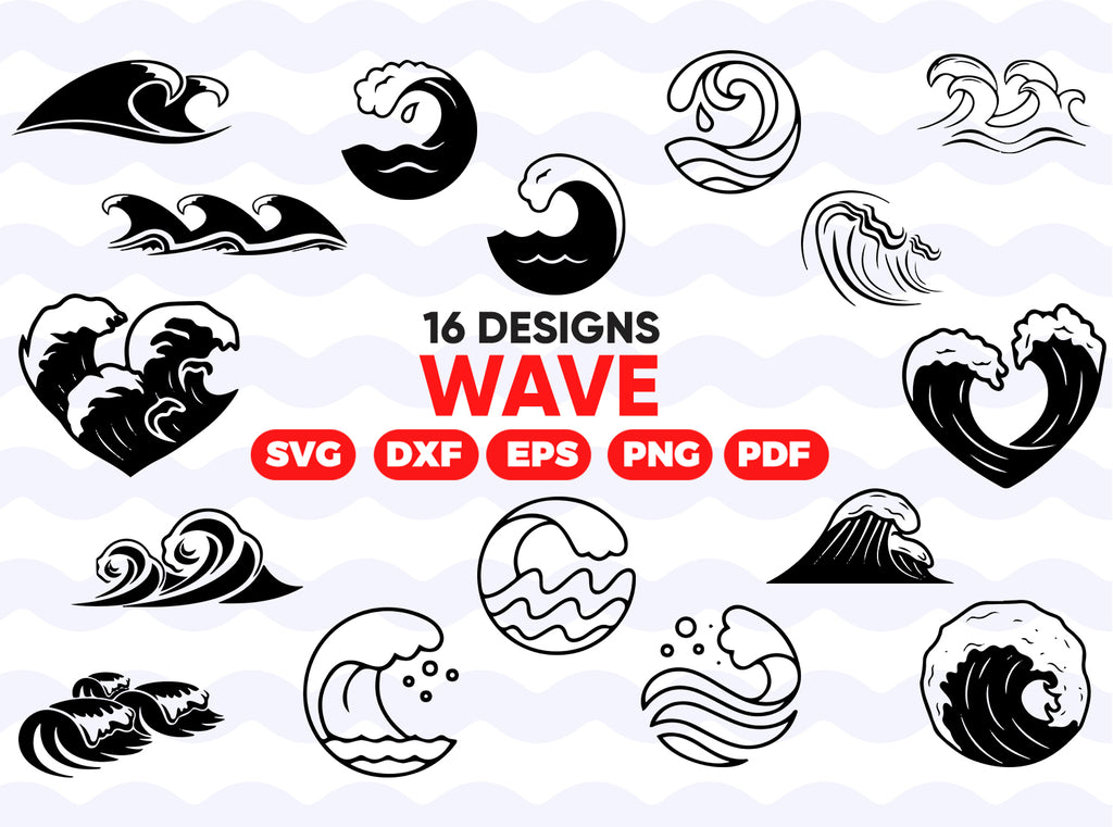 Eps Ocean Waves Svg Wave Svg Ai Wave Clipart Wave Vector Wave Svg