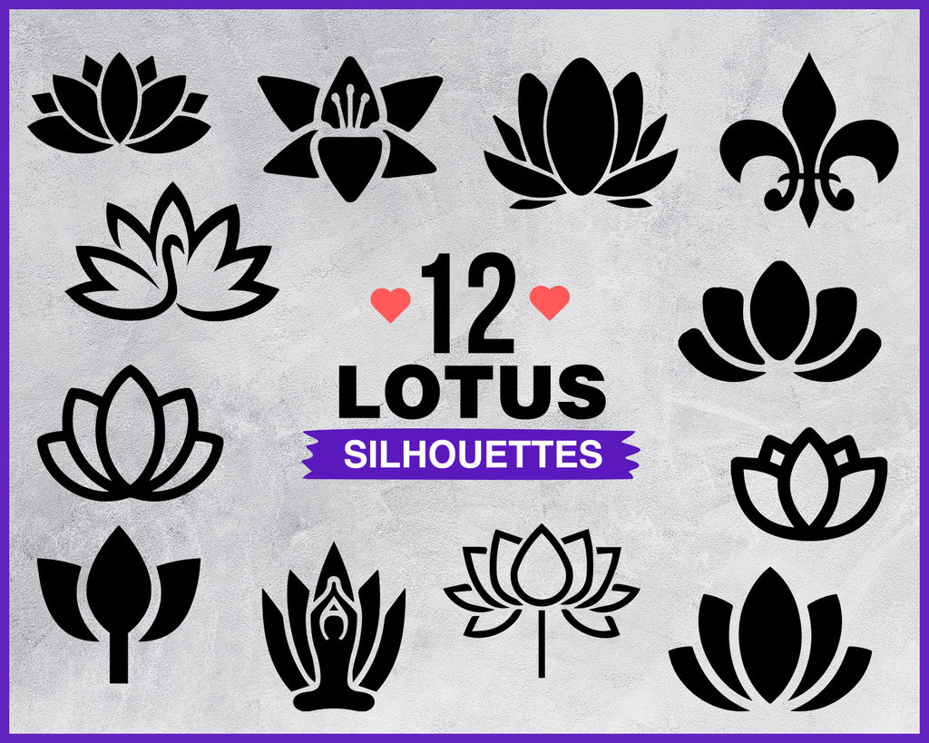 Decal Vinyl Cut File Flower Svg Circut Files Lotus Flower Lotus Svg