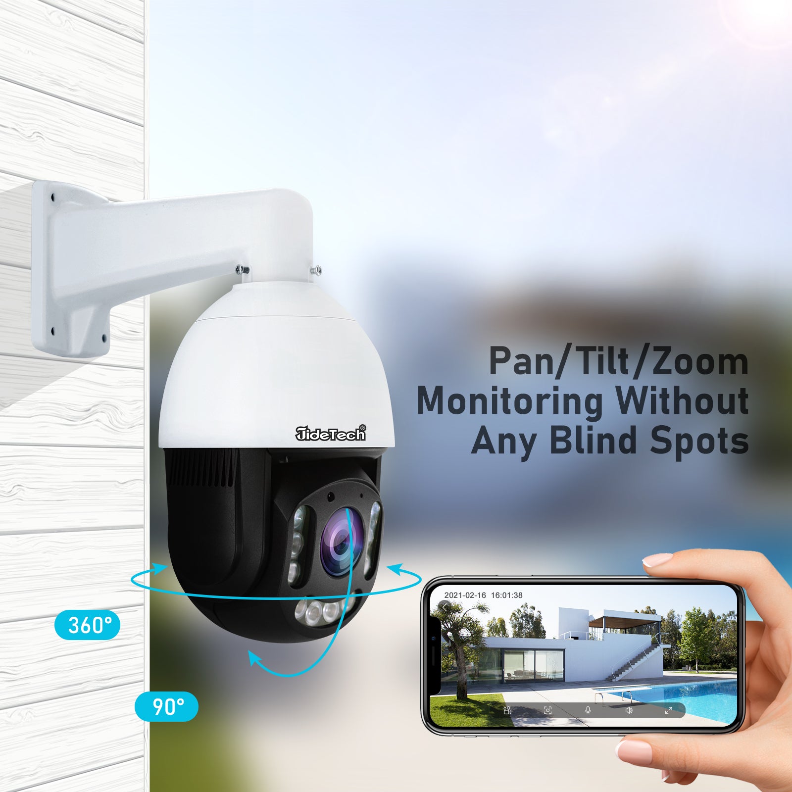 Jidetech 8mp4k 20x Zoom 20fps Absolute Positioning Ptz Camera