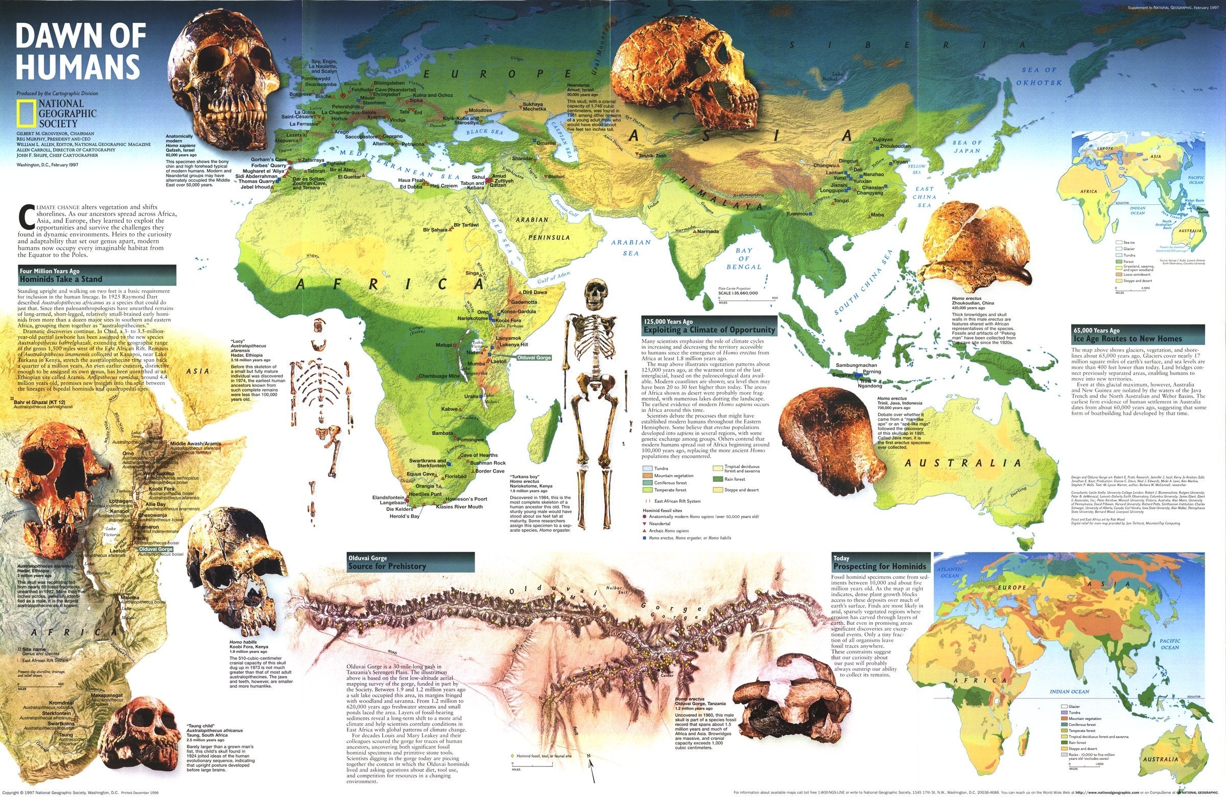 National Geographic Dawn Of Humans Map