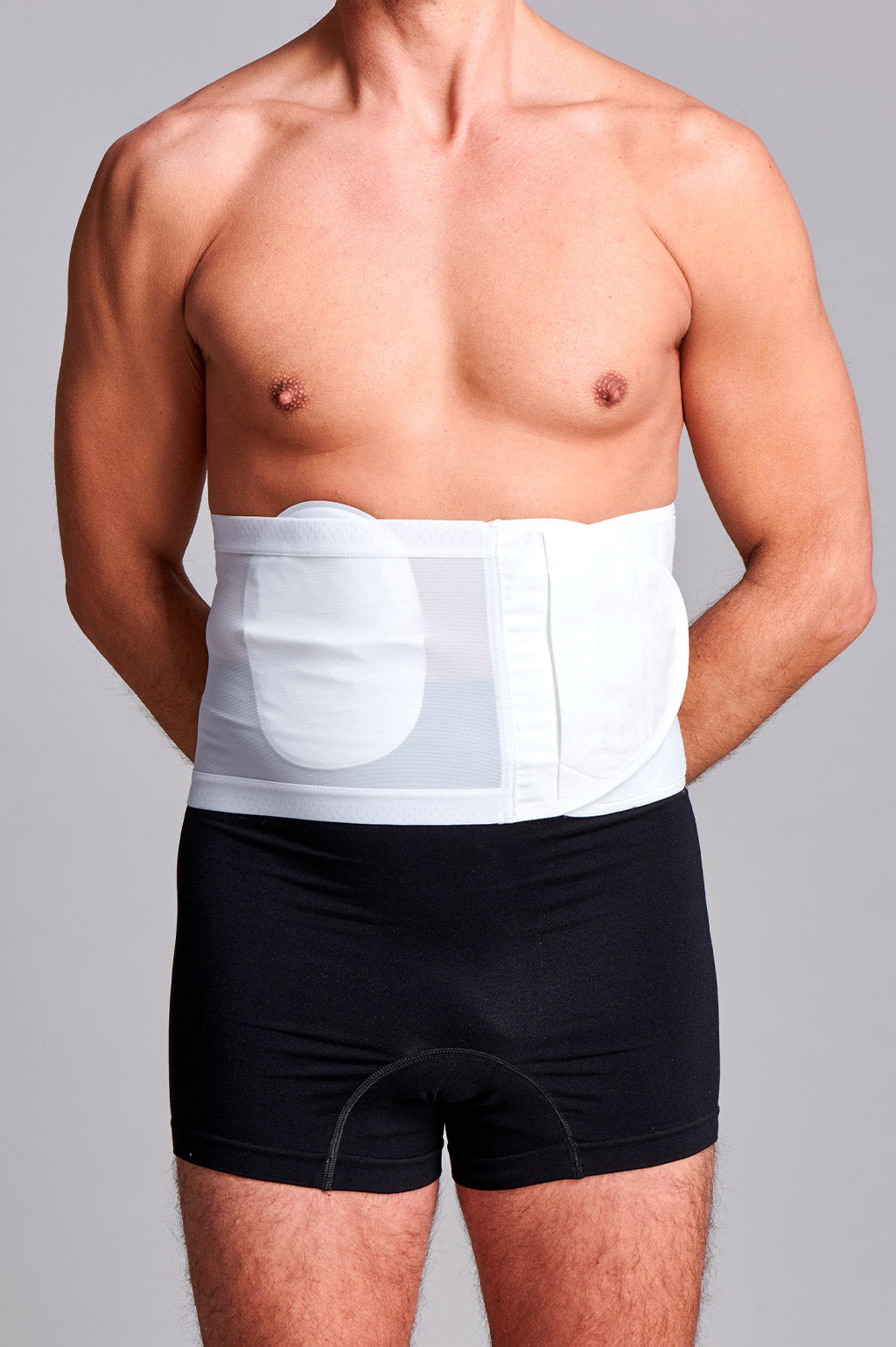 Unisex Anti Roll Mesh Ostomy Hernia Support Belt 20cmn Cui Wear