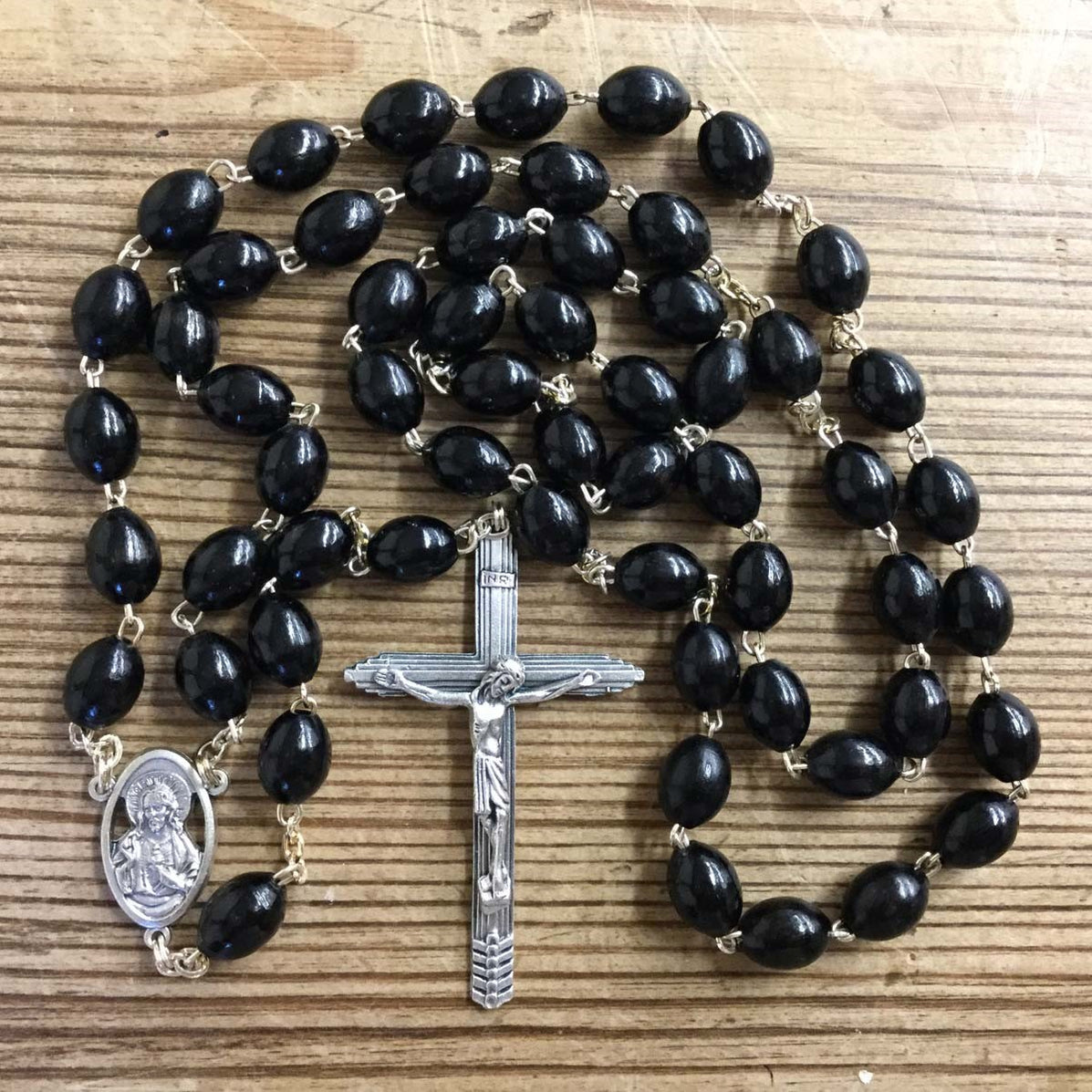 Black Wood Rosary Beads Wooden Rosaries Rosaries Pilgrim Ts