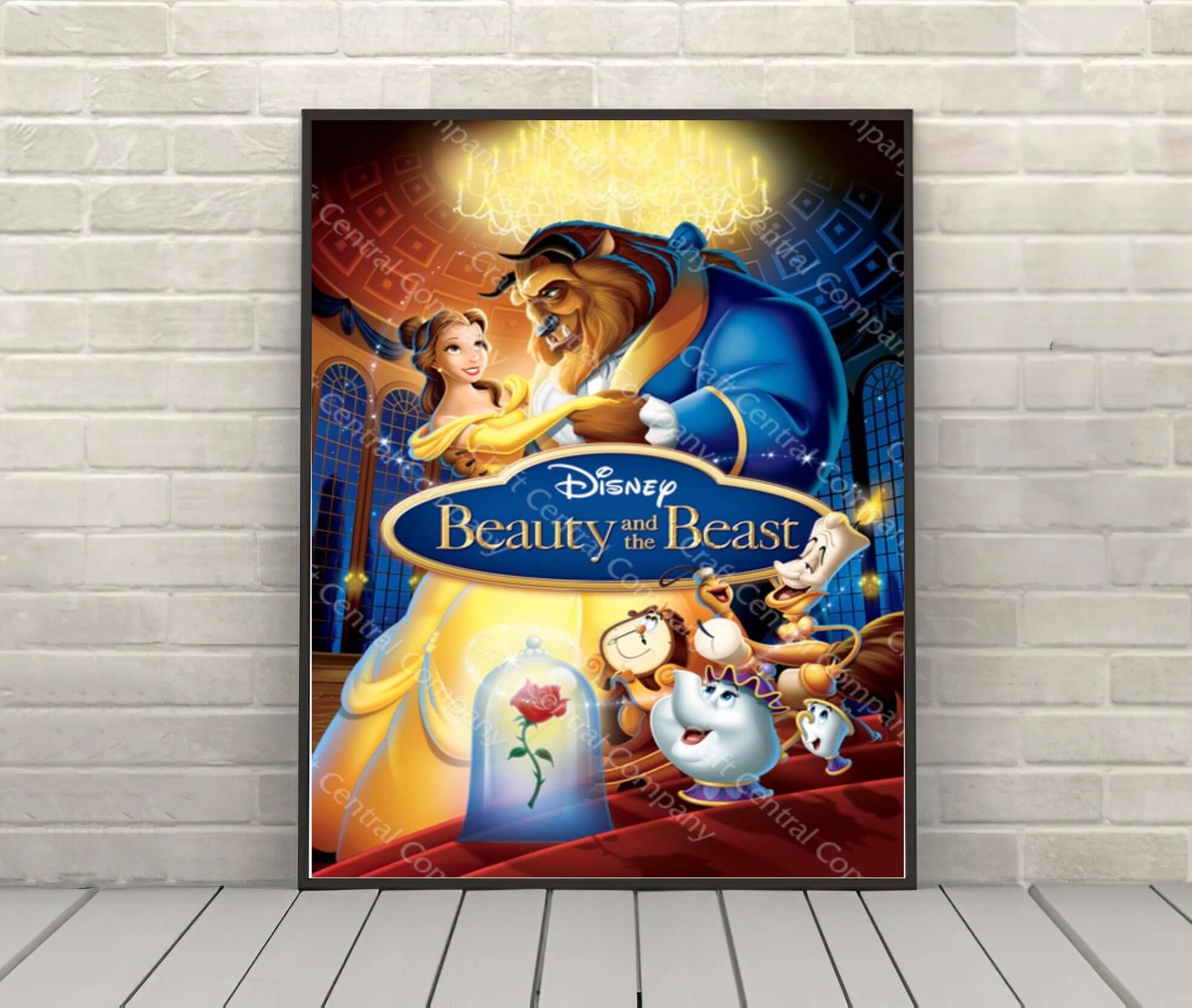 Beauty And The Beast Poster Disney World Poster Vintage Disney Poster