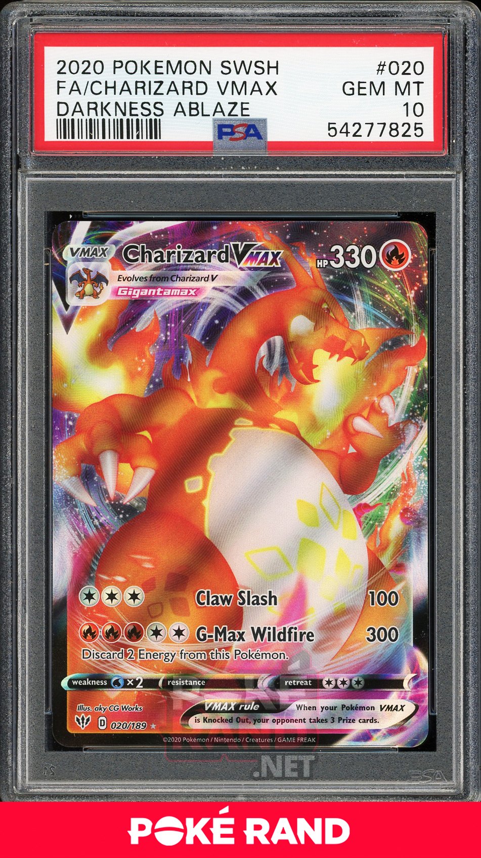 Psa Grade 10 Charizard Vmax Cards Eternatus Plush Pelajaran