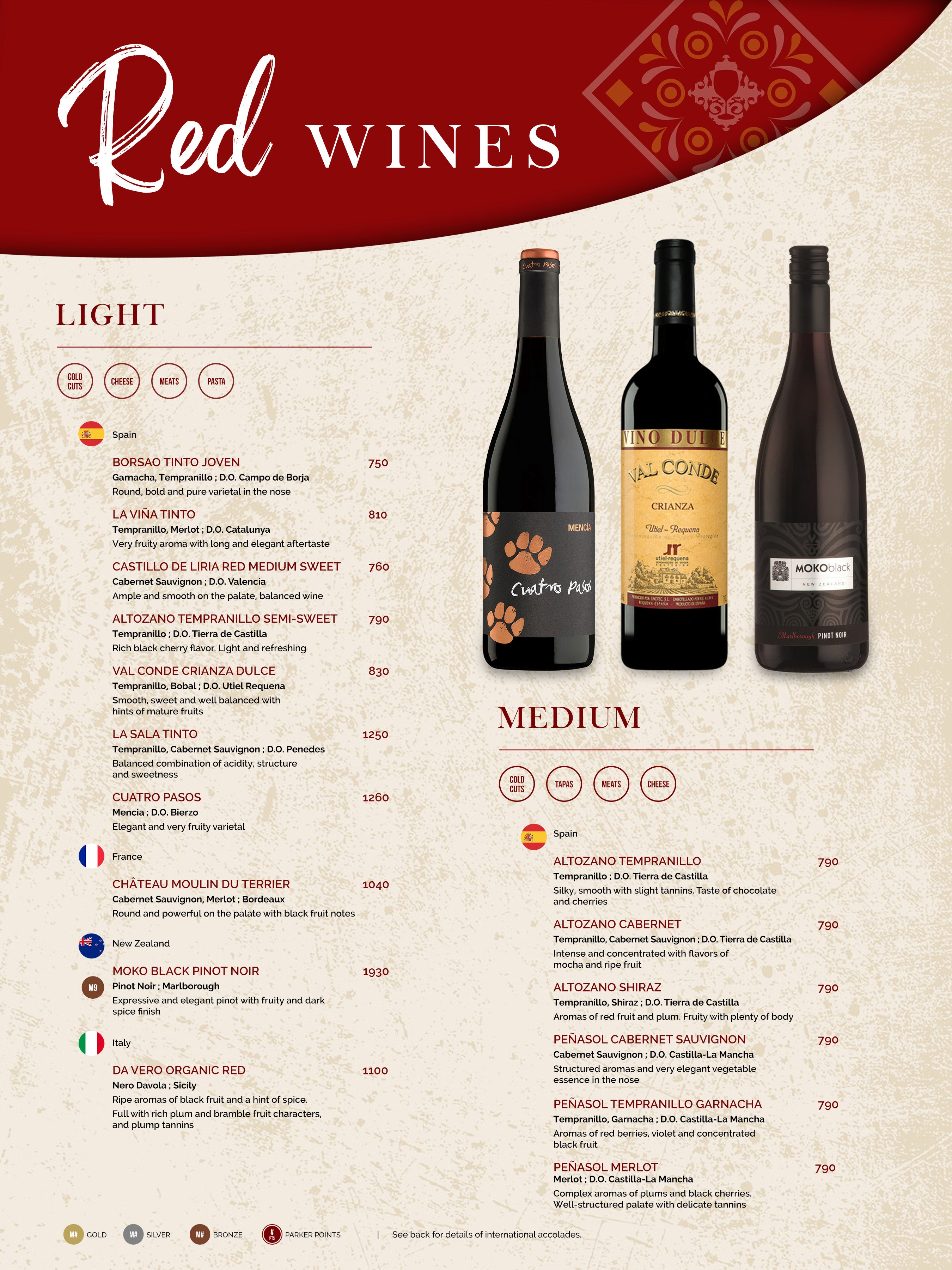 Wine Menu