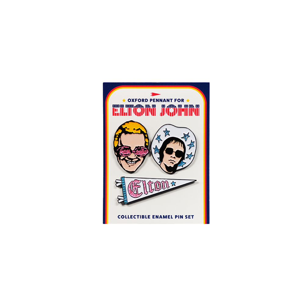 Elton John X Oxford Pennant Elton John Enamel Pin Set Elton John