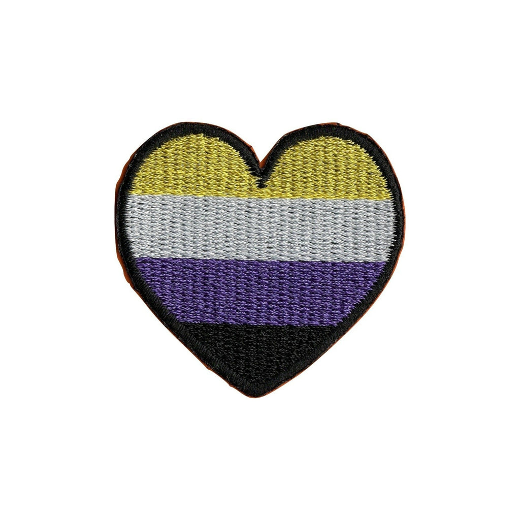 Lgbt Pride Heart Iron On Patch Gay Queer Rainbow Bisexual Trans