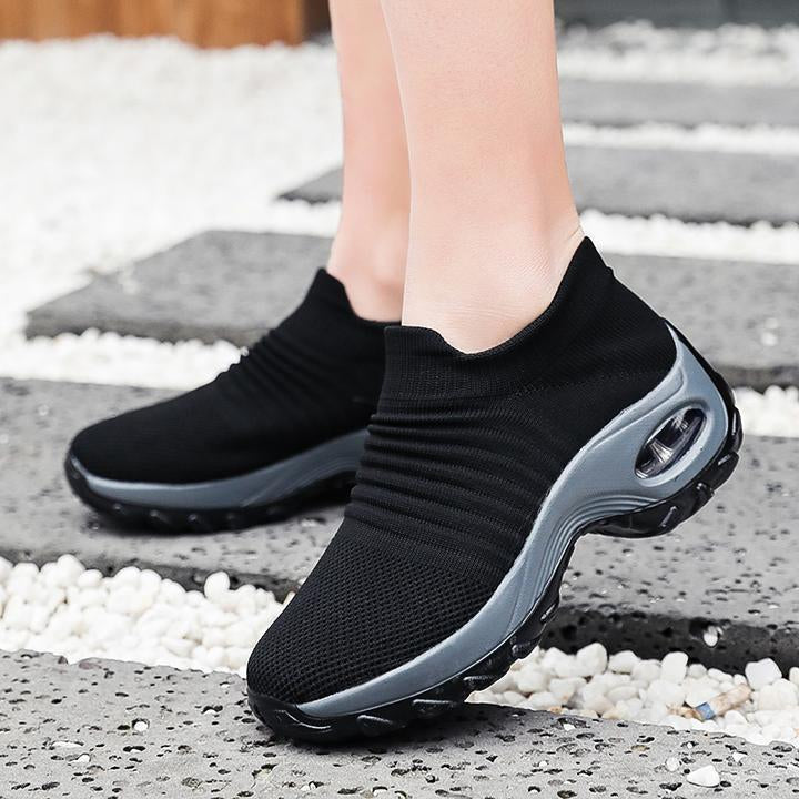 Super Soft Stretchable Womens Walking Shoes Sock Sneakers Mesh Slip