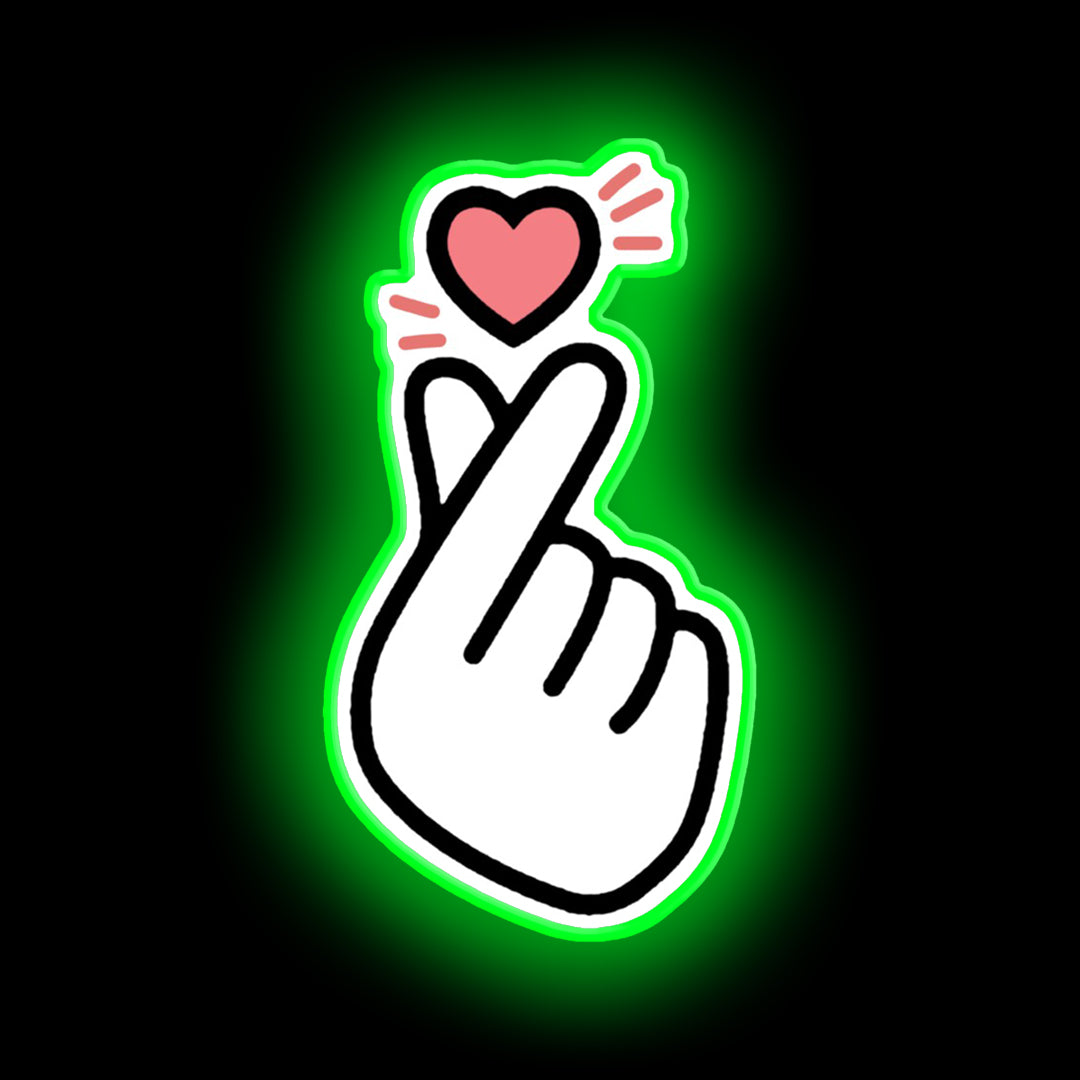 Kpop Finger Heart Neon Sign