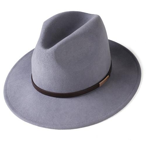 Luxury Unisex Wide Brim Vintage Australian Wool Felt Fedora Hat