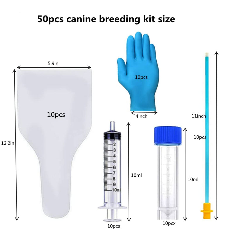 Whzazgw 50 Pieces Of Set Ai Artificial Insemination Dog Breeding Kit