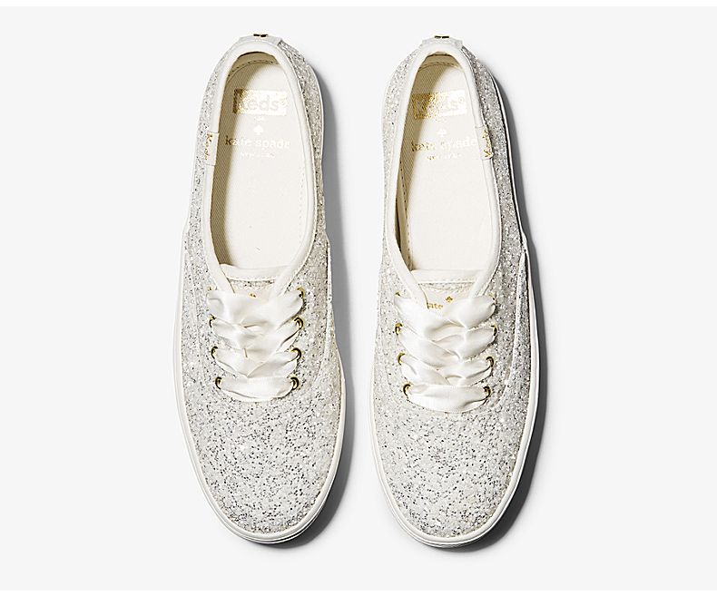 Womens Keds Kate Spade New York Triple Glitter Cream Keds Aust