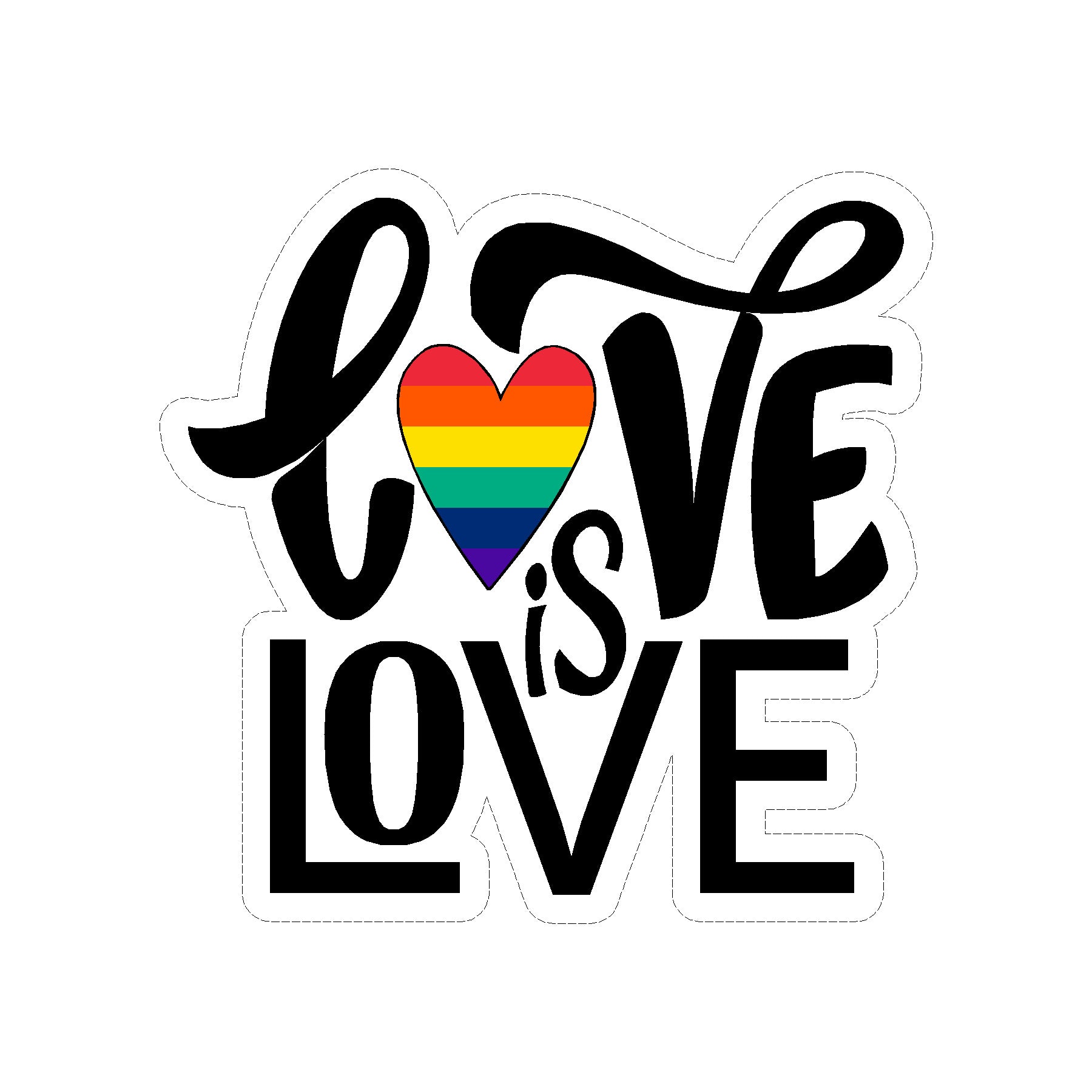 Love Is Love Lgbt Vinyl Car Sticker Doggy Style Ts