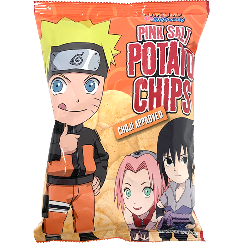 Naruto Shippuden Pink Salt Potato Chips 54g Sweets And Geeks