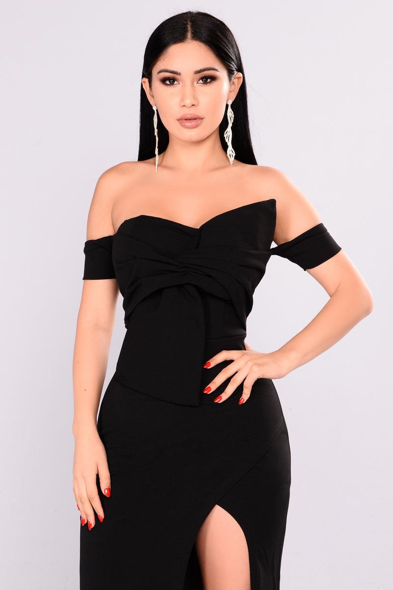 Reception Off Shoulder Dress Black Fashion Nova Dresses Fashion Nova