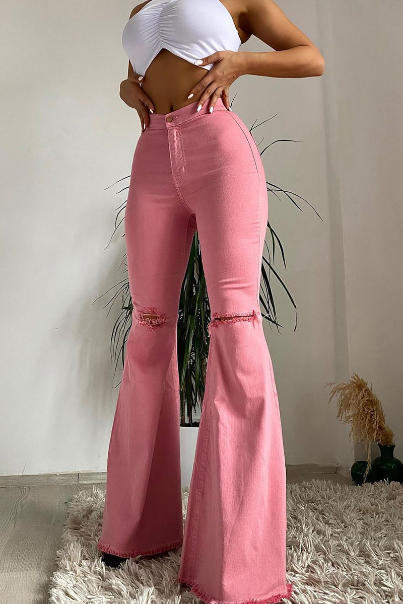 Mystery Solved Extreme Bell Bottom Jeans Blush Jeans Fashion Nova