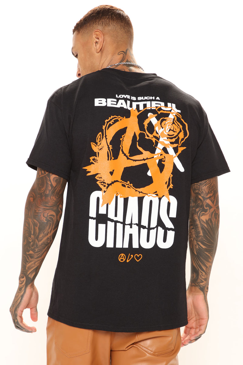 Beautiful Chaos Short Sleeve Tee Black Fashion Nova Mens Graphic