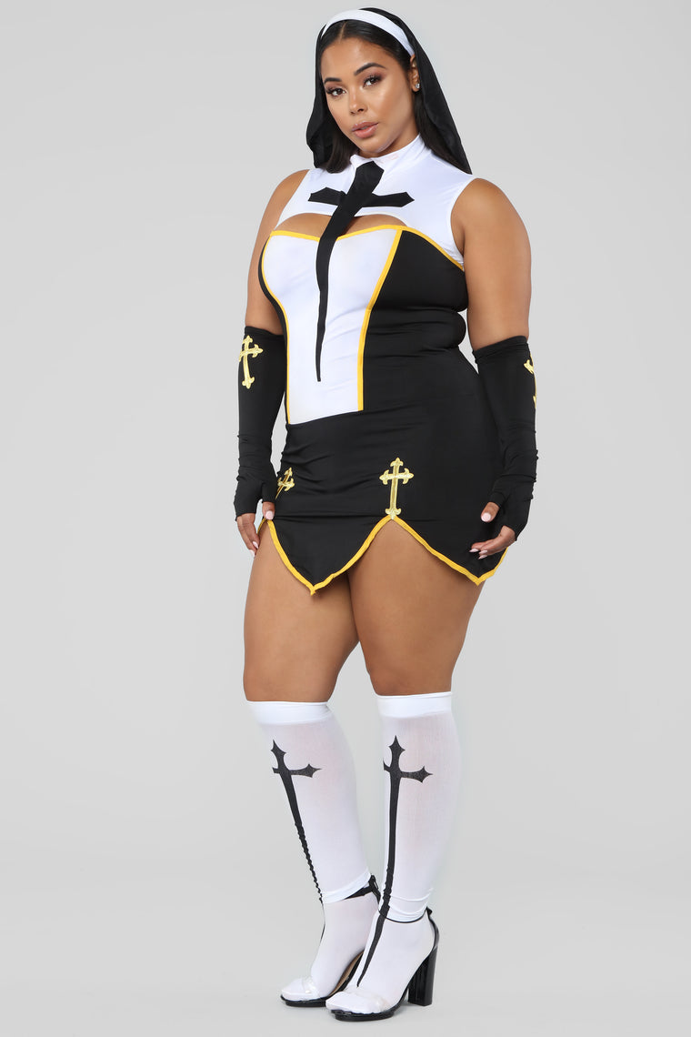 Bad Habits Nun Costume Blackcombo Seasonal Fashion Nova