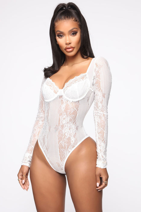 White Lace Bodysuit