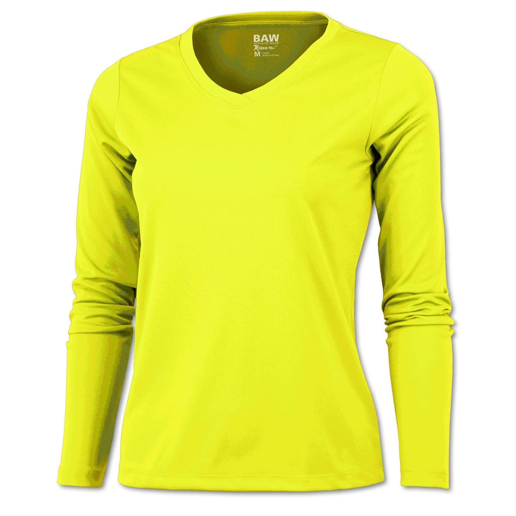 Baw Womens Neon Yellow Xtreme Tek Long Sleeve Shirt