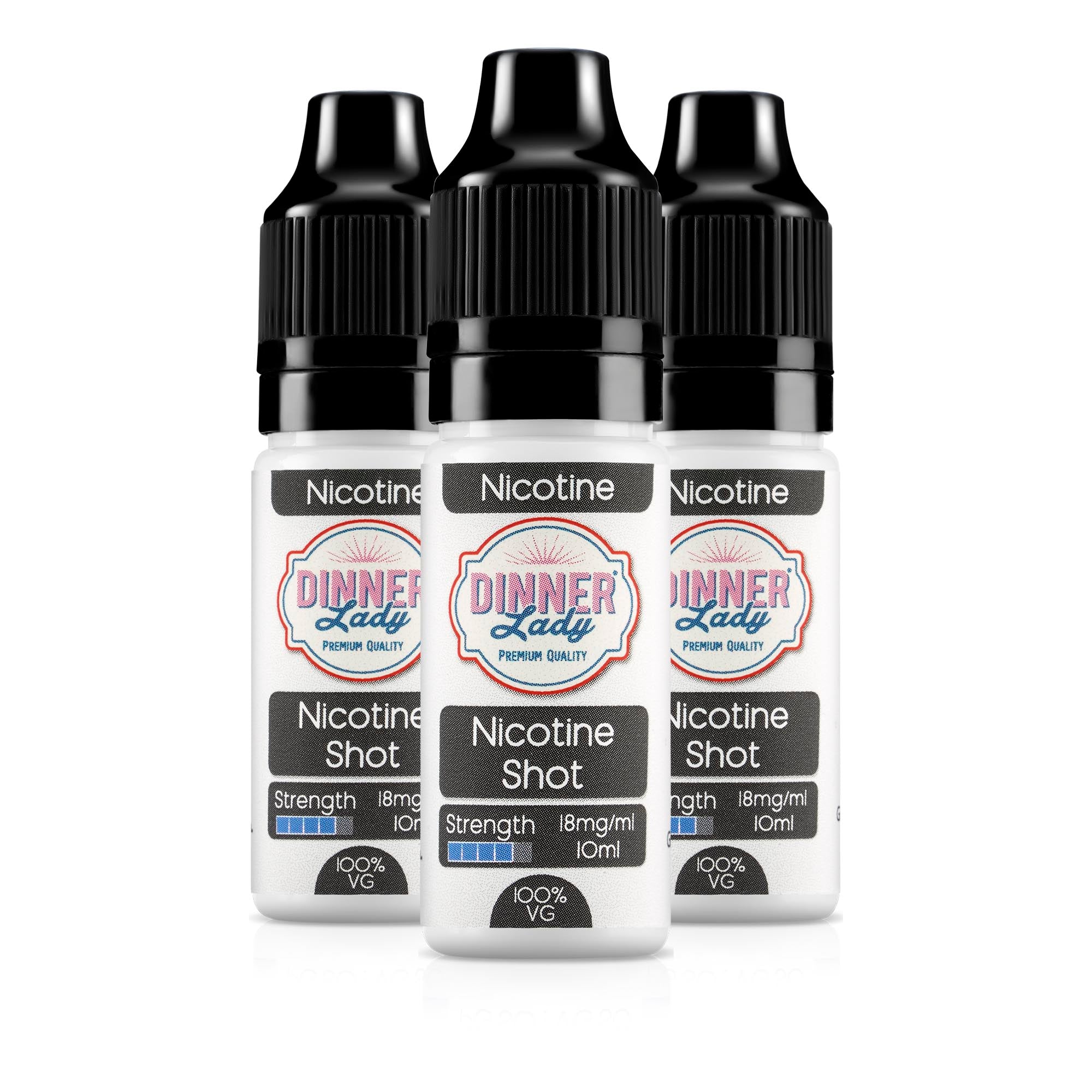 3 Bottles Nicotine Shot 10ml E Liquid 18mg 3 For £565 Dinner Lady