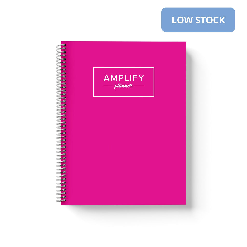 Hot Pink Undated Yearly Planner Undated Yearly Planner Amplify