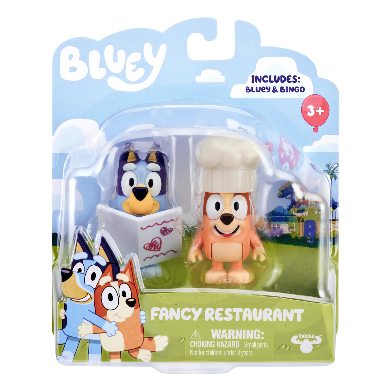 Bluey Fancy Restaurant 2 Pack Bluey And Bingo Articulated Figures