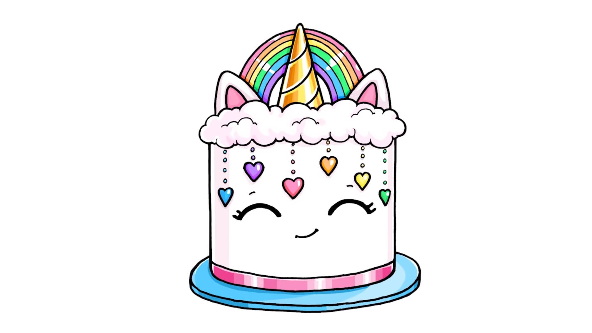 Comment Dessiner Un Gateau Licorne Kawaii Tuto Dessin Images And Porn