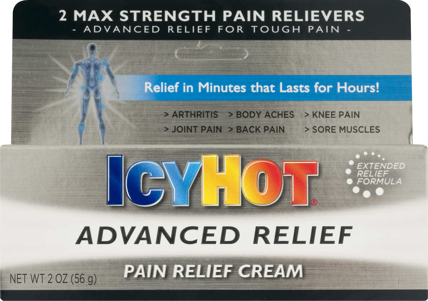 Icy Hot Uk Advanced Muscle And Joint Relief Pain Relief Cream 2 Oz