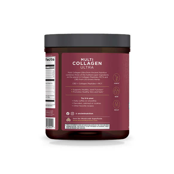 Multi Collagen Ultra Vanilla Chai Ancient Nutrition Cbd