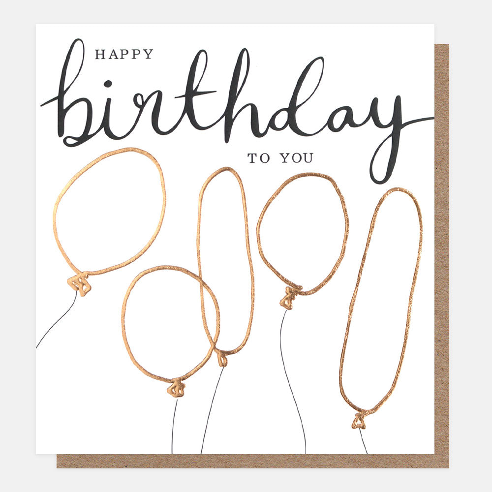 Gold Balloons Birthday Card Caroline Gardner Reviews On Judgeme