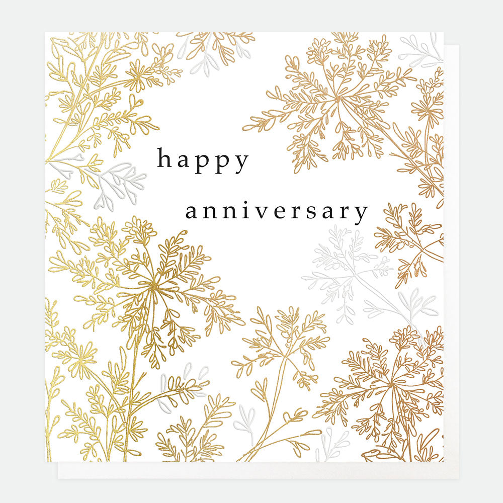 Gold Leaf Anniversary Card Caroline Gardner Reviews On Judgeme