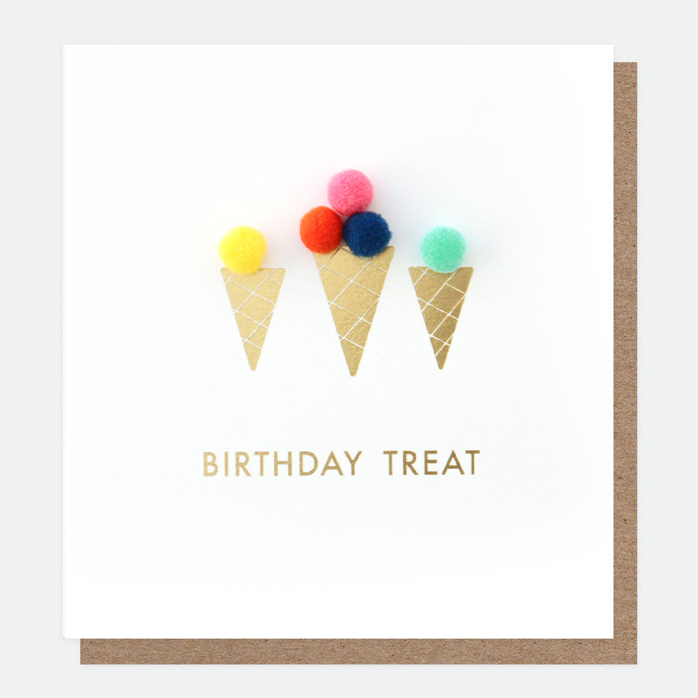 Mini Poms Icecream Cones Birthday Card Caroline Gardner Reviews On