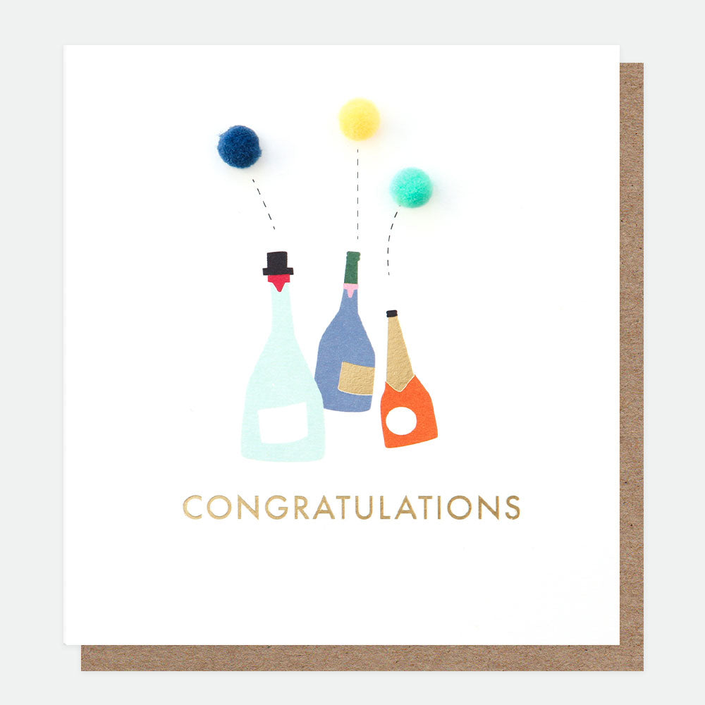 Mini Poms Bottles Congratulations Card Caroline Gardner