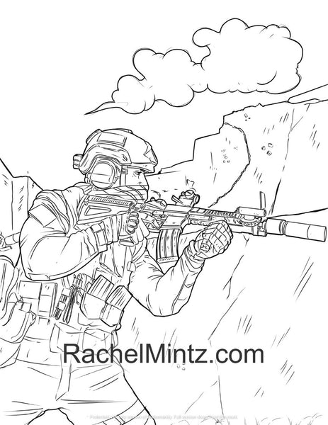 100 Military Coloring Pages Army Soldiers Air Force Special Forces