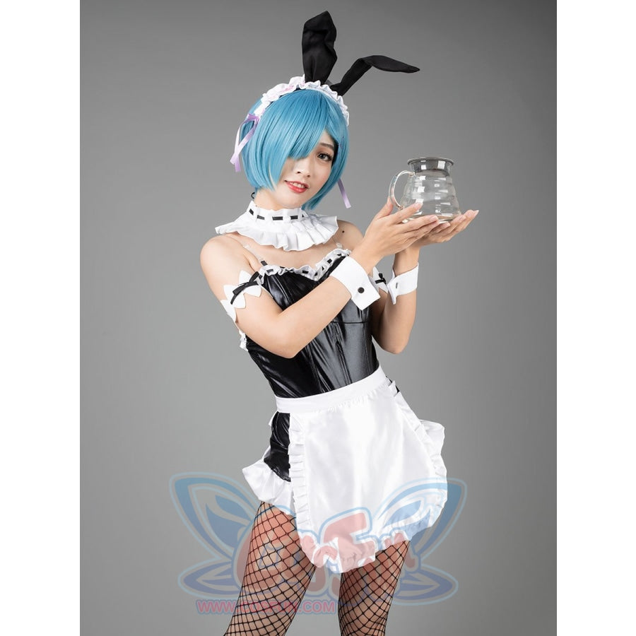 Cosfun Re Zero Ram Rem Cosplay Costume Sexy Bunny Anime Costume