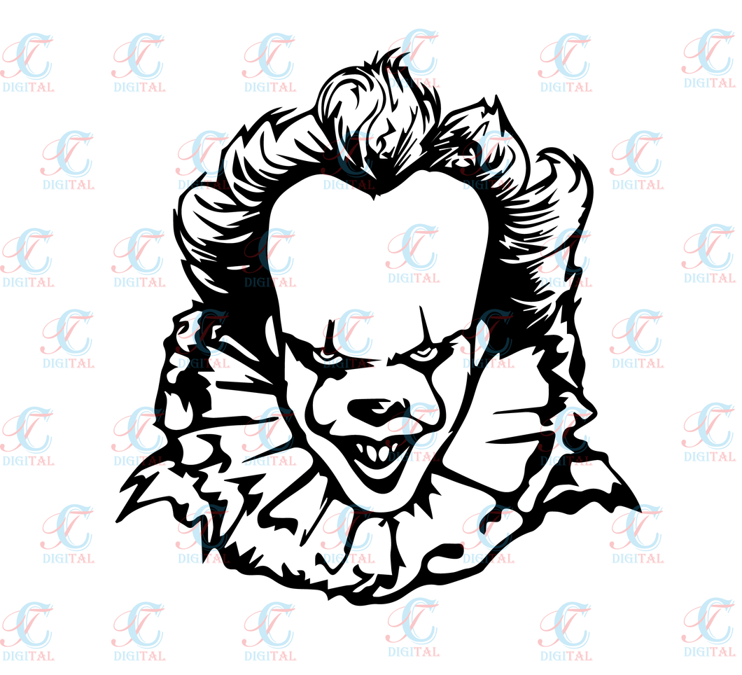 Pennywise Svg Halloween Svg It Svg Clown Cut File Svg For Cricut