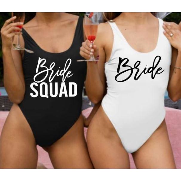 Bachelorette Party Swimsuits Bride Squad Nautical Brides Bach Bride