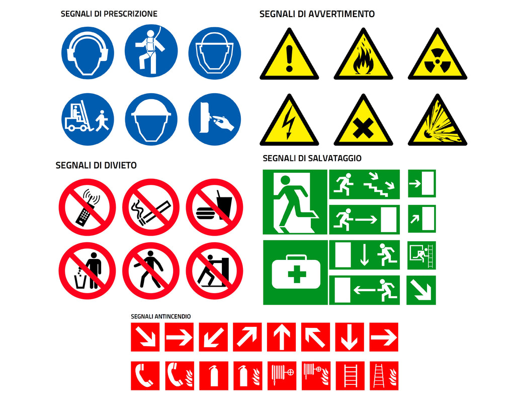 Cartelli Per La Segnaletica Verticale Pericolo E Indicazioni