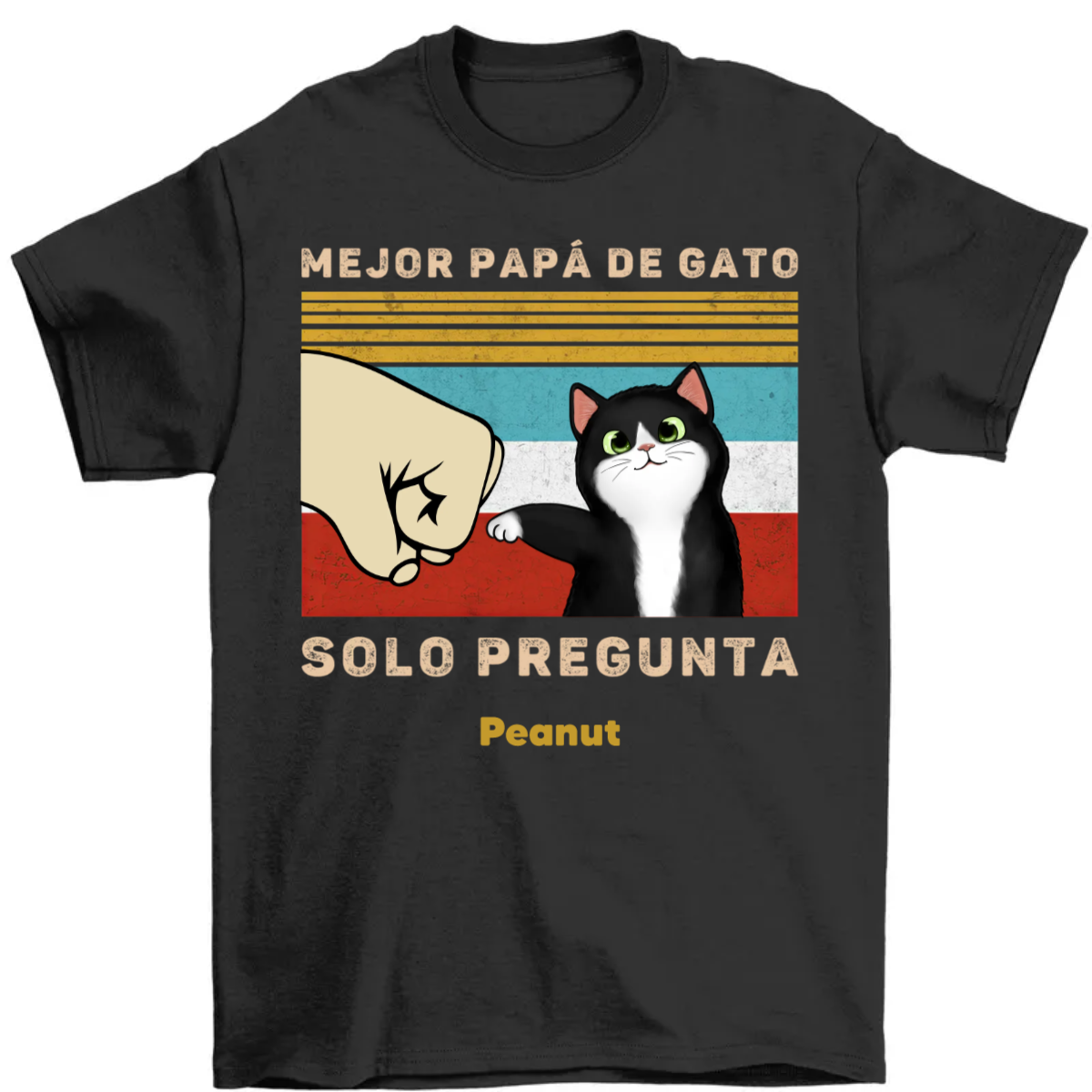 Mejor Papámamá De Gato Camiseta Personalizada Con El Gato Peludo