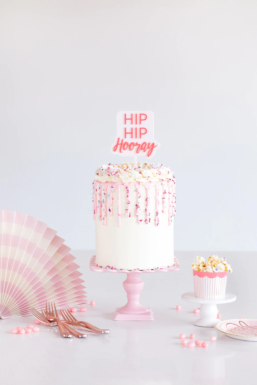 Cake By Courtney Hip Hip Hooray Acrylic Cake Topper Bonjour Fête