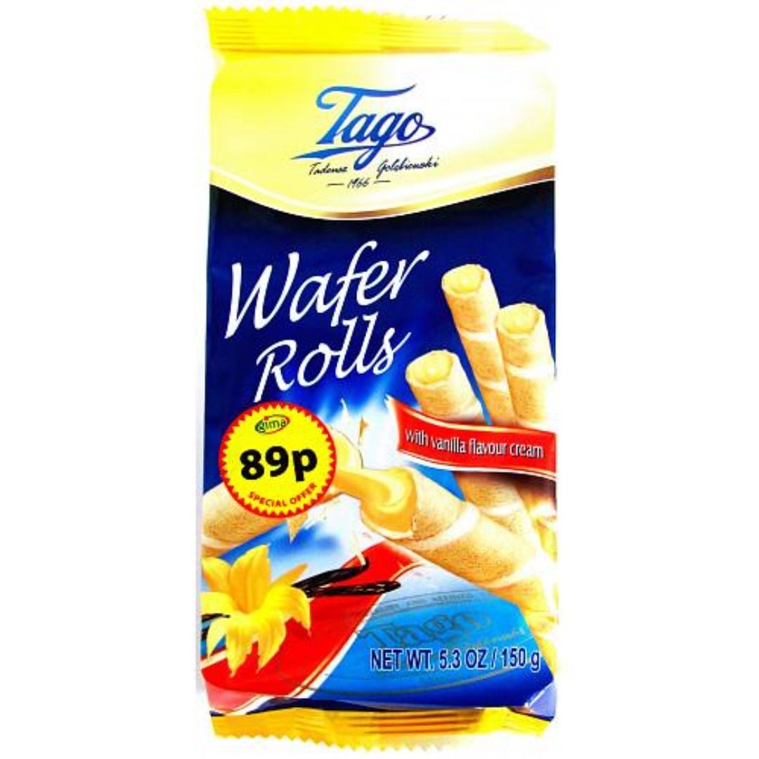 Tago Wafer Rolls Vanilla Cream Snackstar