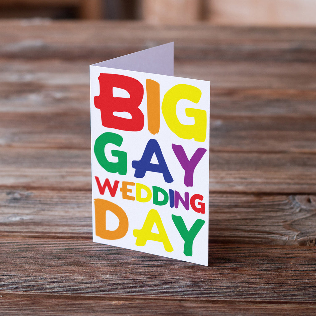 Big Gay Wedding Day Card Lgbt Wedding Same Sex Marriage Card Hen