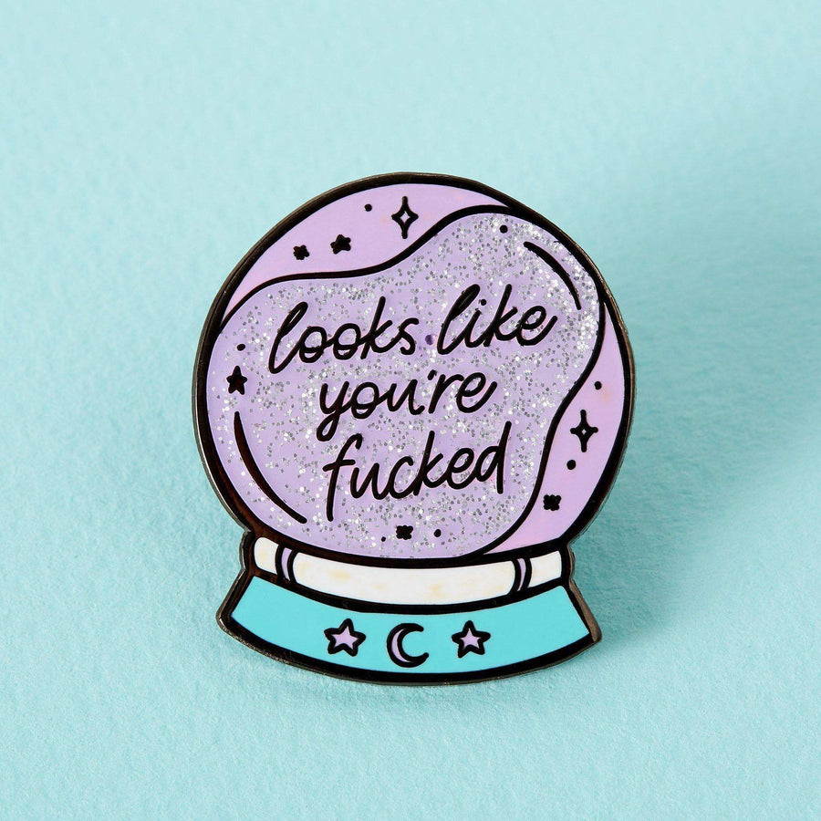 Youre Fucked Crystal Ball Enamel Pin Punkypins