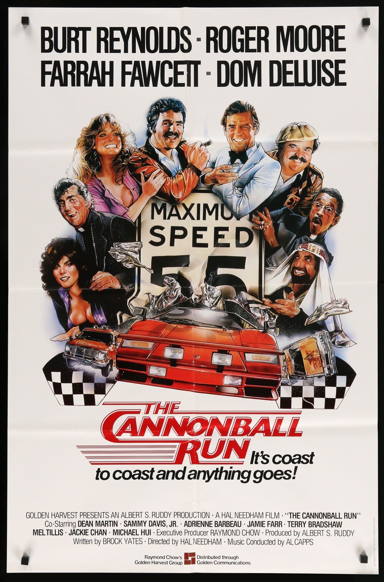 Cannonball Run 1981 Original One Sheet Movie Poster Original Film
