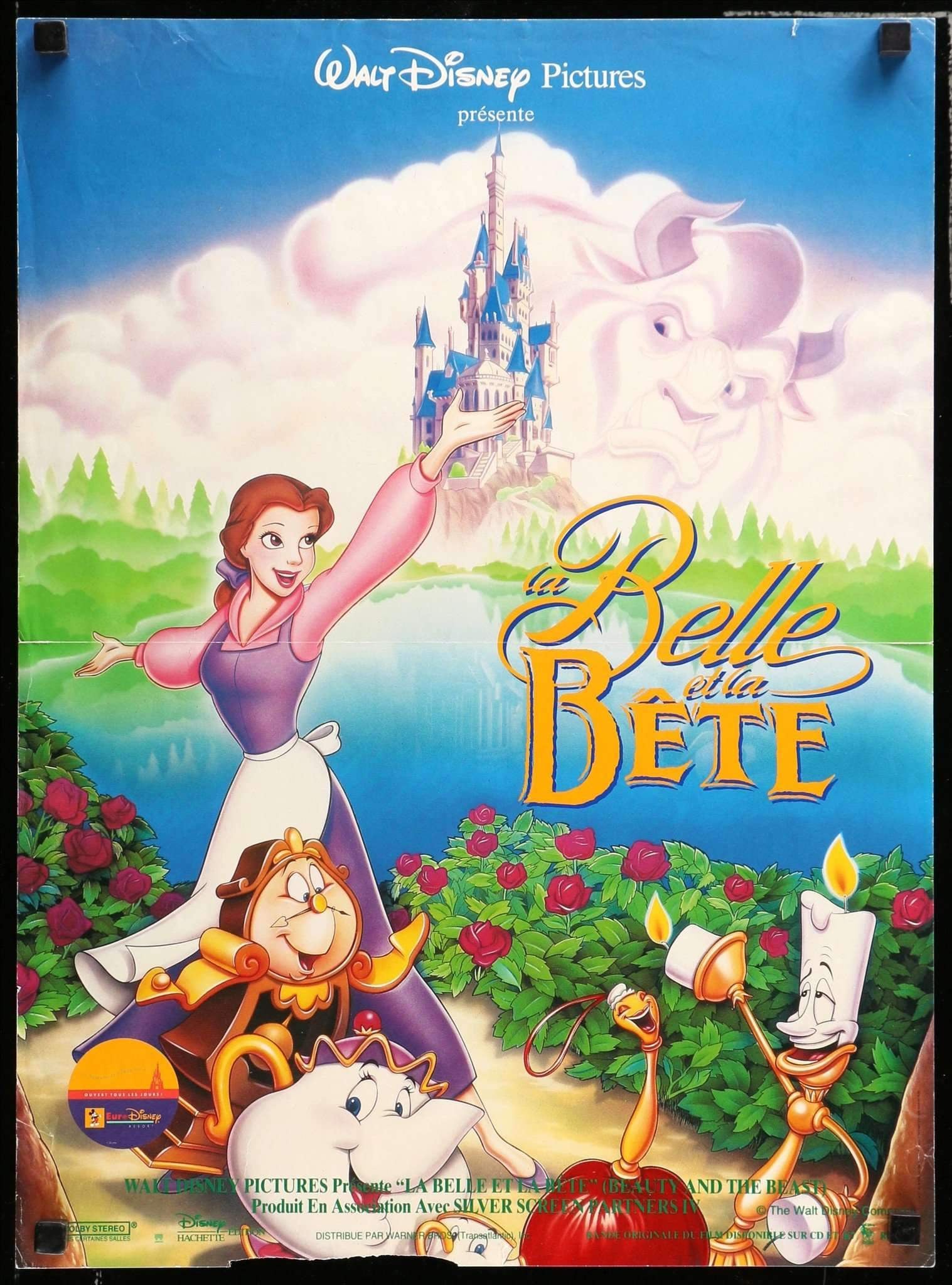 Beauty And The Beast Original Vintage Walt Disney Movie Poster