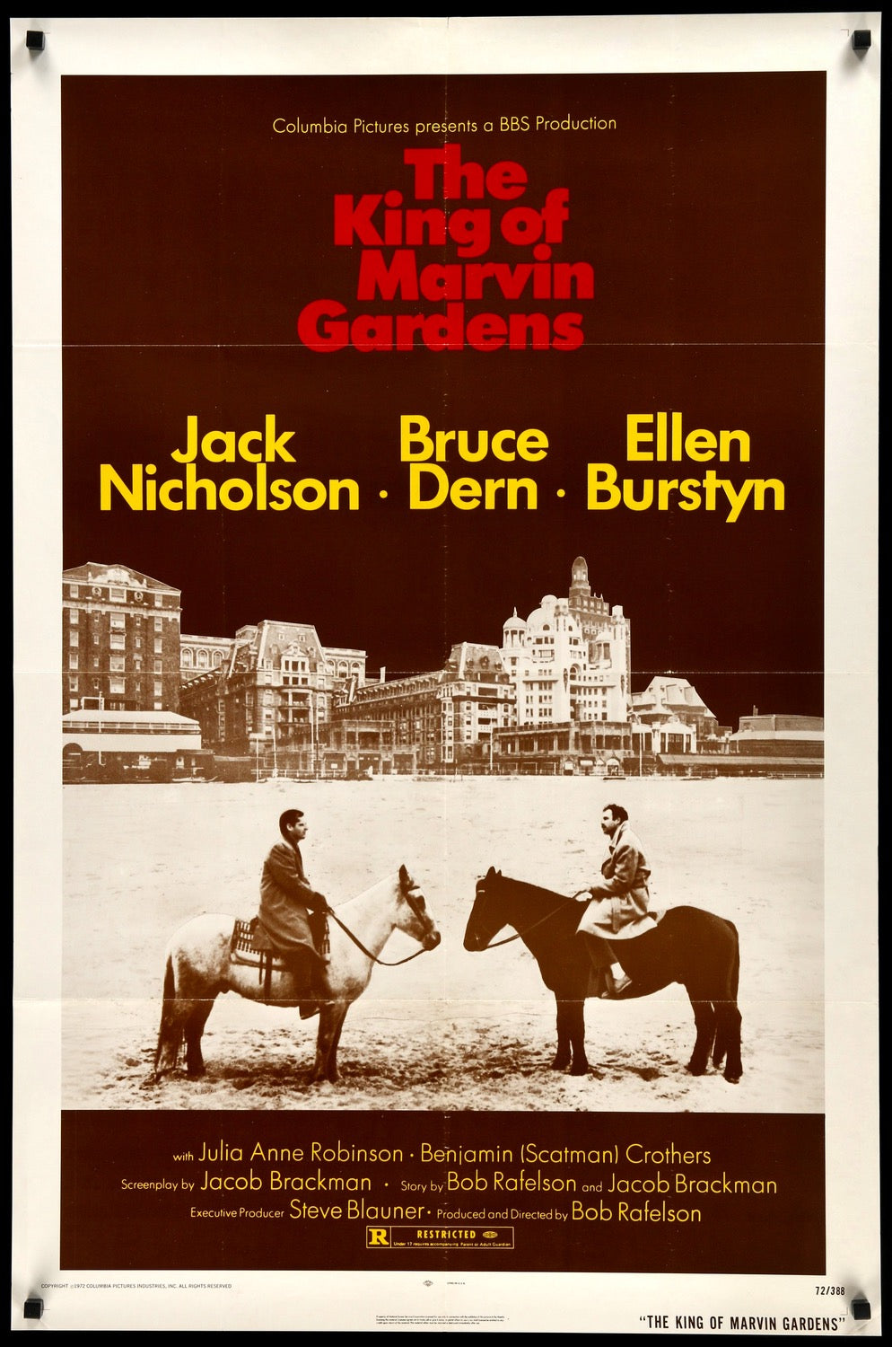 King Of Marvin Gardens 1972 Original One Sheet Movie Poster