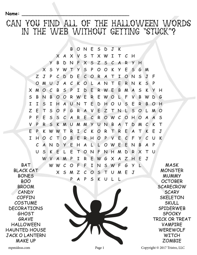 Free Halloween Printable Word Search Francesco Printable