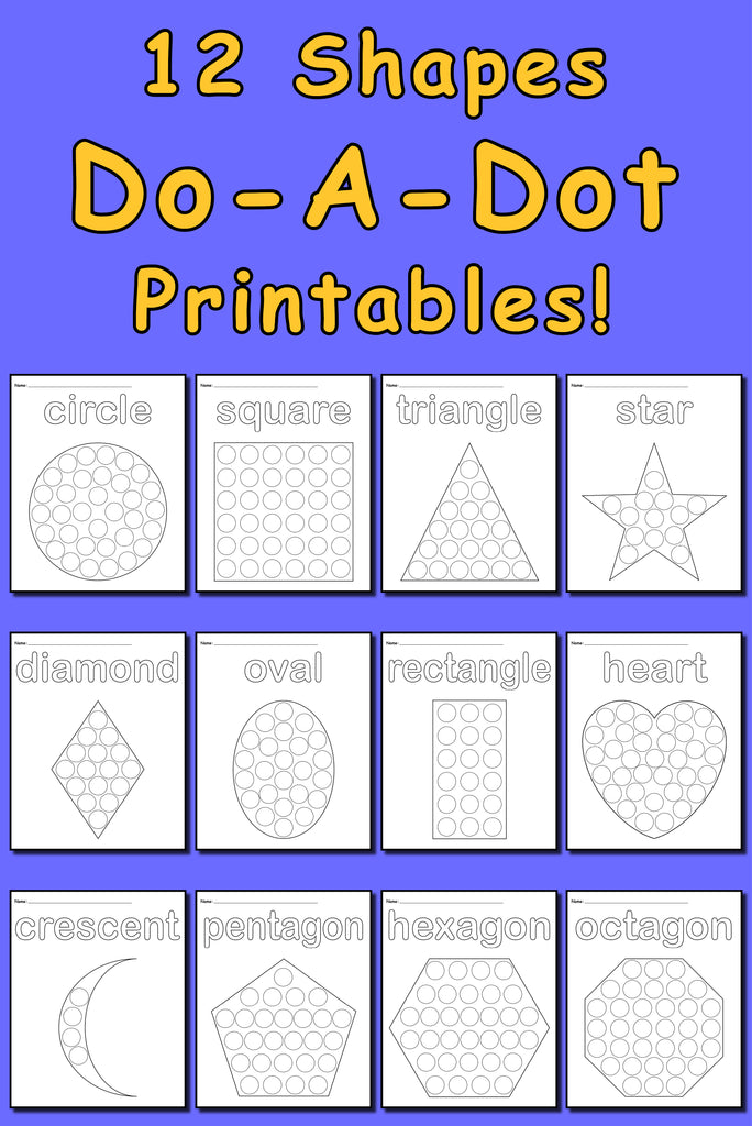 Dot To Dot Shapes Printable