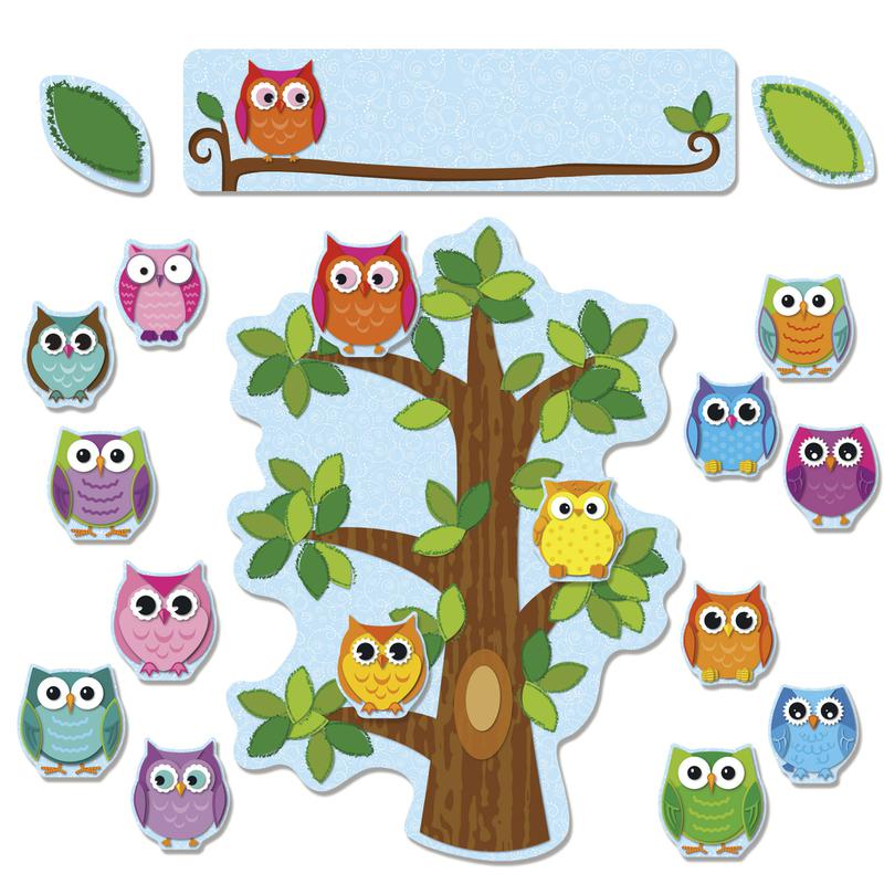 Carson Dellosa Colorful Owls Behavior Bulletin Board Set Cd 110226